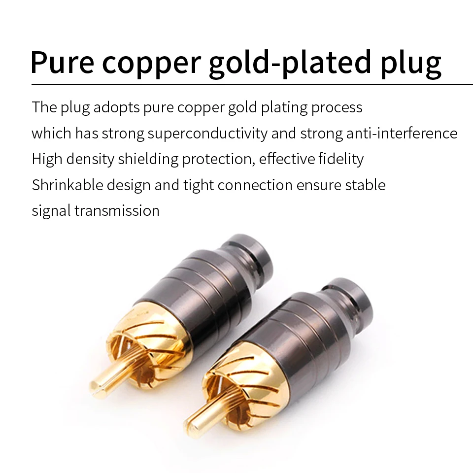 Luxury Soldering Rca Plug Jack Connector Speaker Audio Output/input Adapter Plug Gold Plated ...
