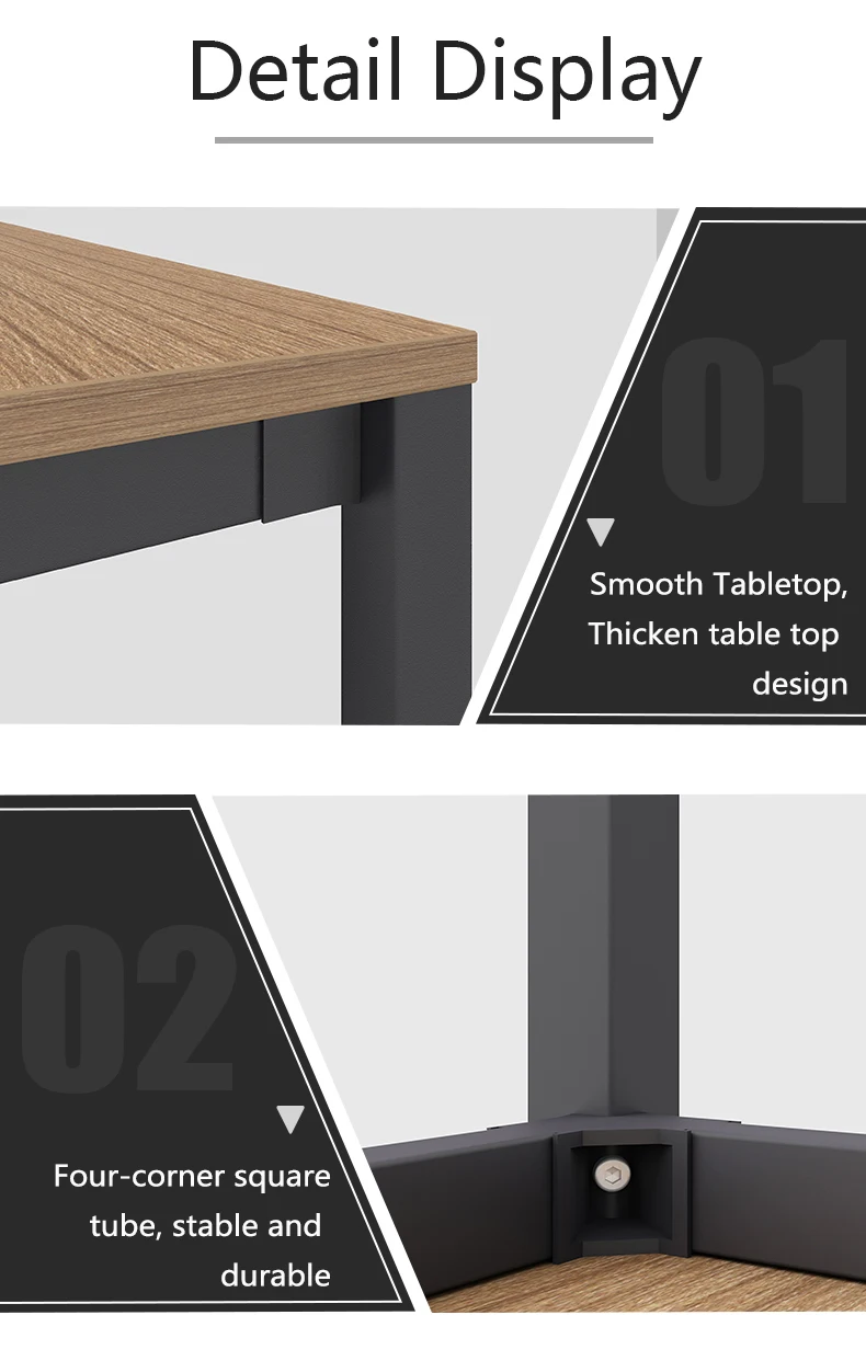 Modular 2-Person Office Table Combination Series Cluster Workstation ...