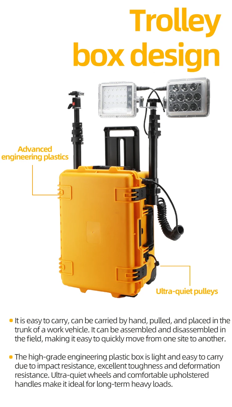 Portable Telescopic Mast LED Mobile Emergency Rescue Search Light Tower ...