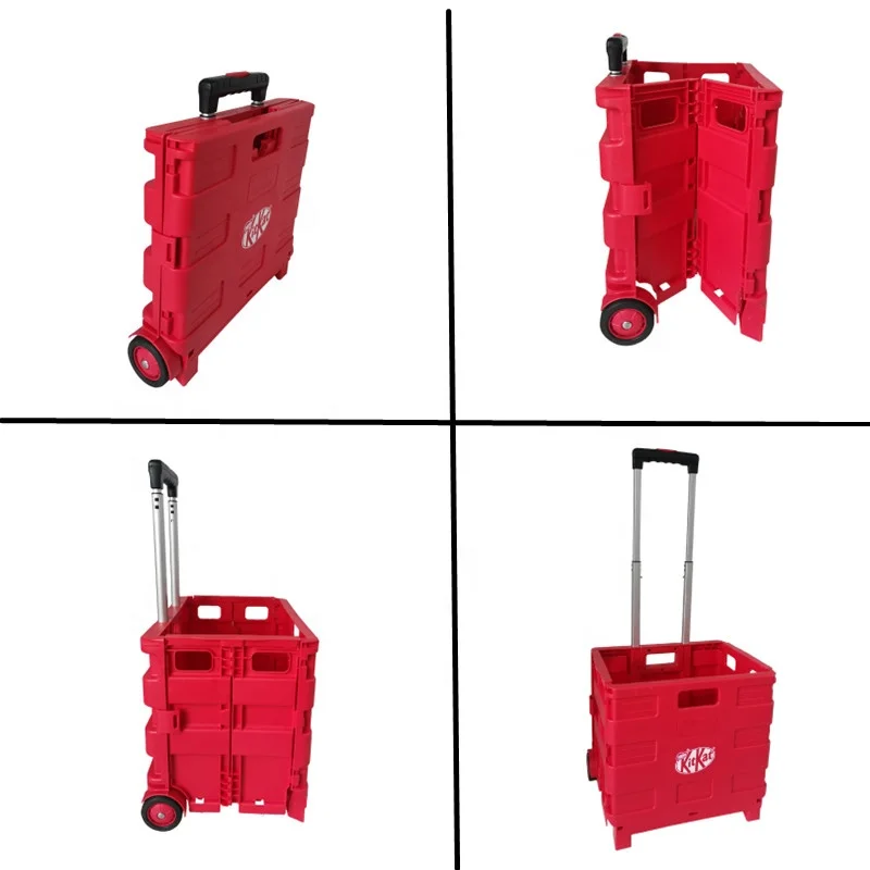 Go Carts Foldable Rolling Cart Shopping Plastic OEM High Quality 2 ...