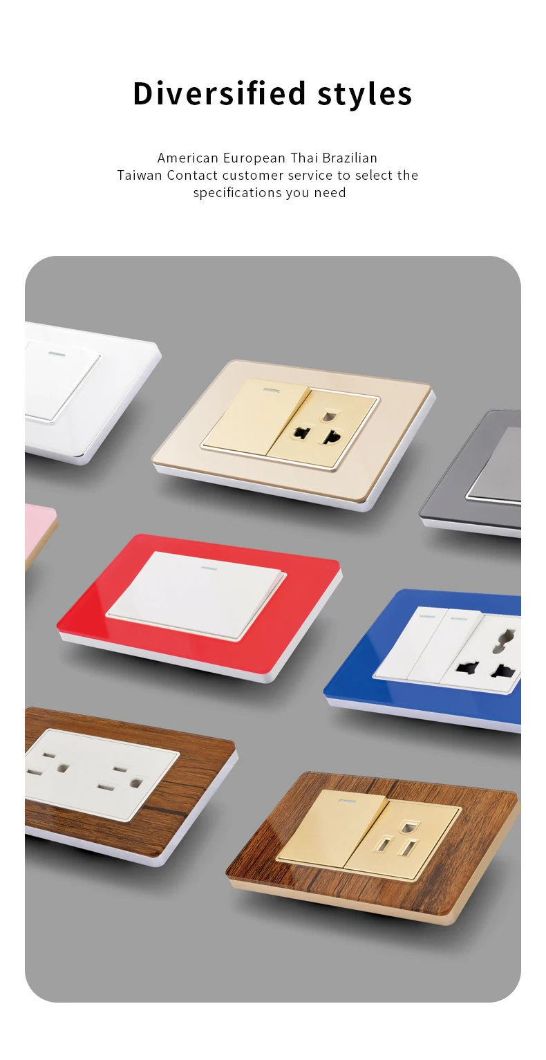 118 Plugs and Sockets PC Panels Wall Switch Socket Multi Plug Switch ...