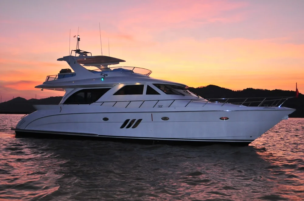 Mega Yacht 68 Foot - Luxury Fiberglass Yacht with Inboard Engine