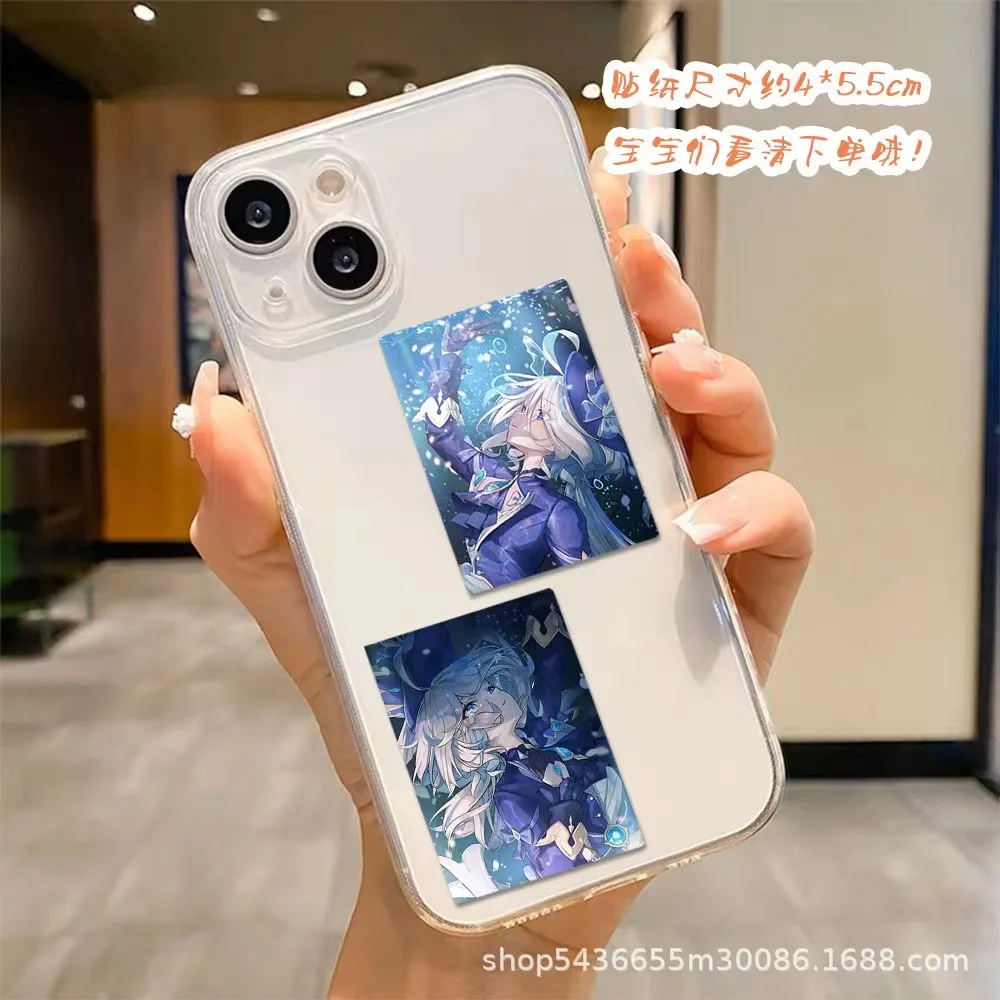 64pcs/set Game Genshin Impact Stickers Focalors Furina Anime Cartoon ...