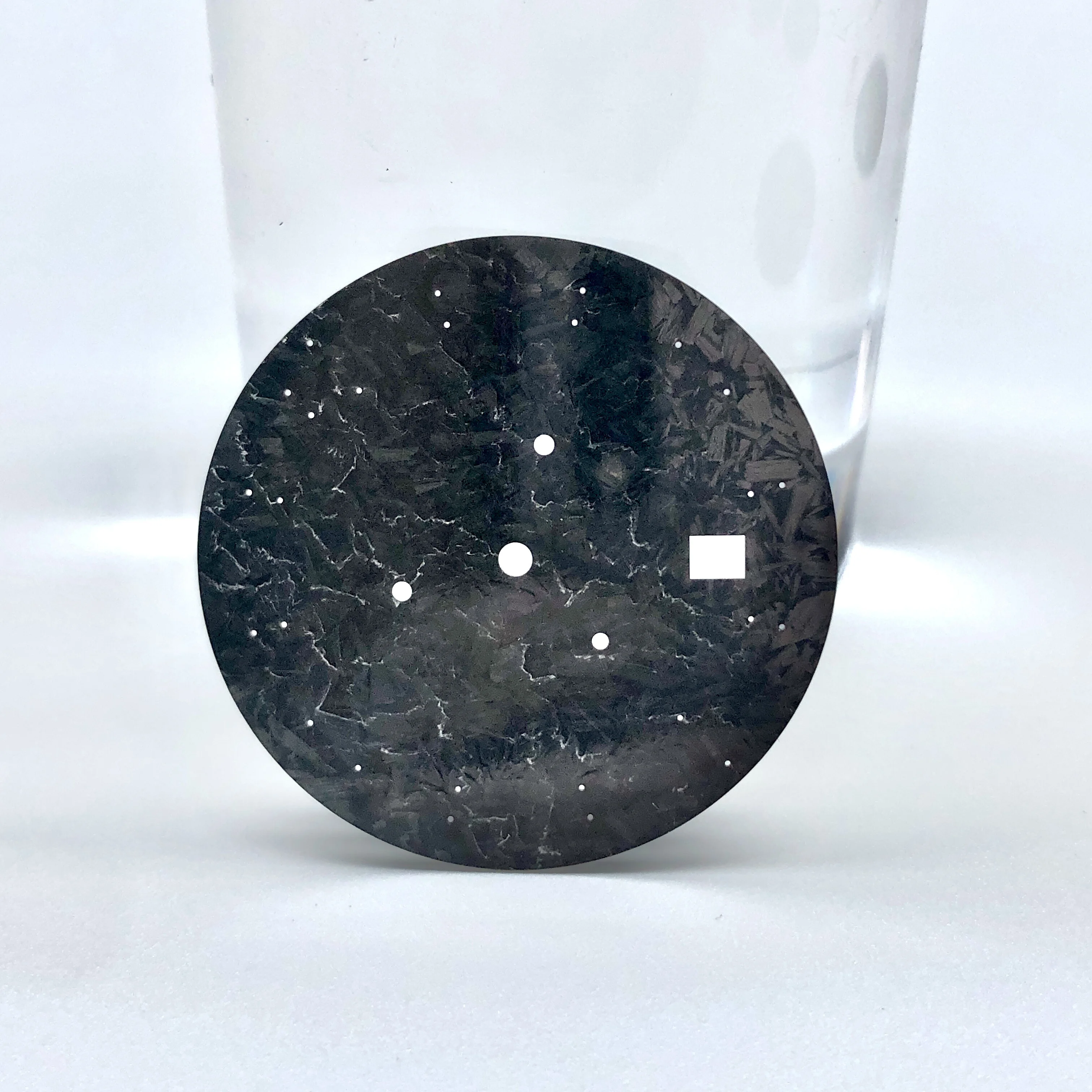 Custom Made Carbon Fiber Watch Dial for 31.5mm Stone Dials