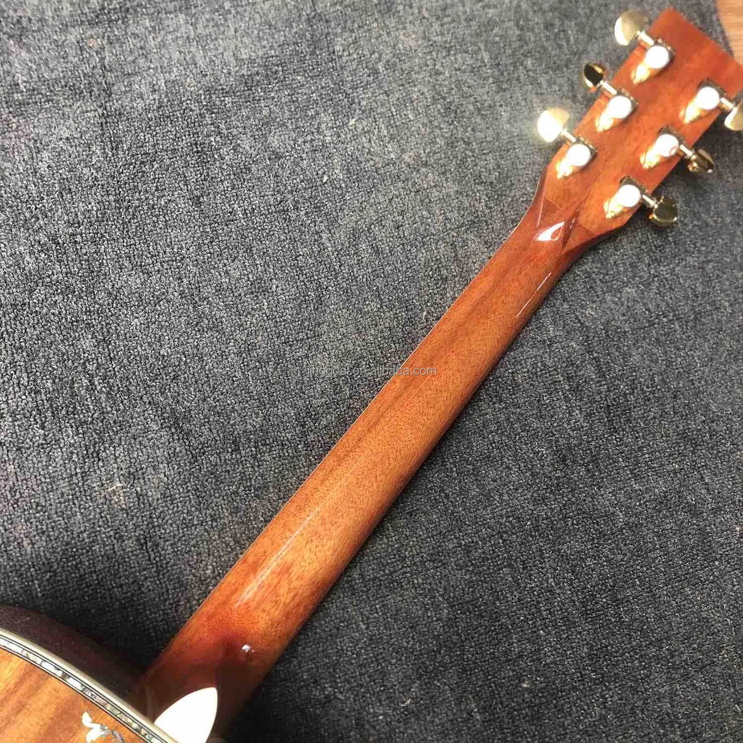Custom Solid KOA Wood Top Abalone Binding Dreadnought 45k