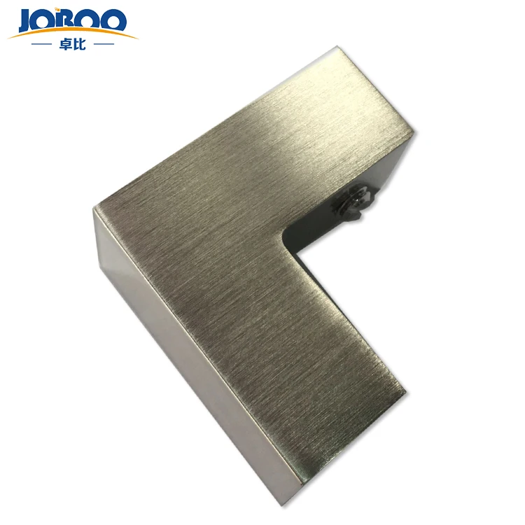 90 Degree Slip-over Glass Clip China Brushed Nickel Corner Glass Clamp ...