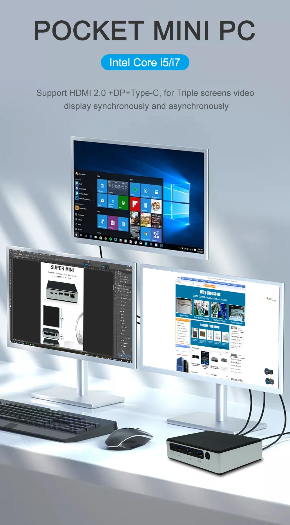 Mini PC with Intel Core I5/i7 - Portable Linux Machine