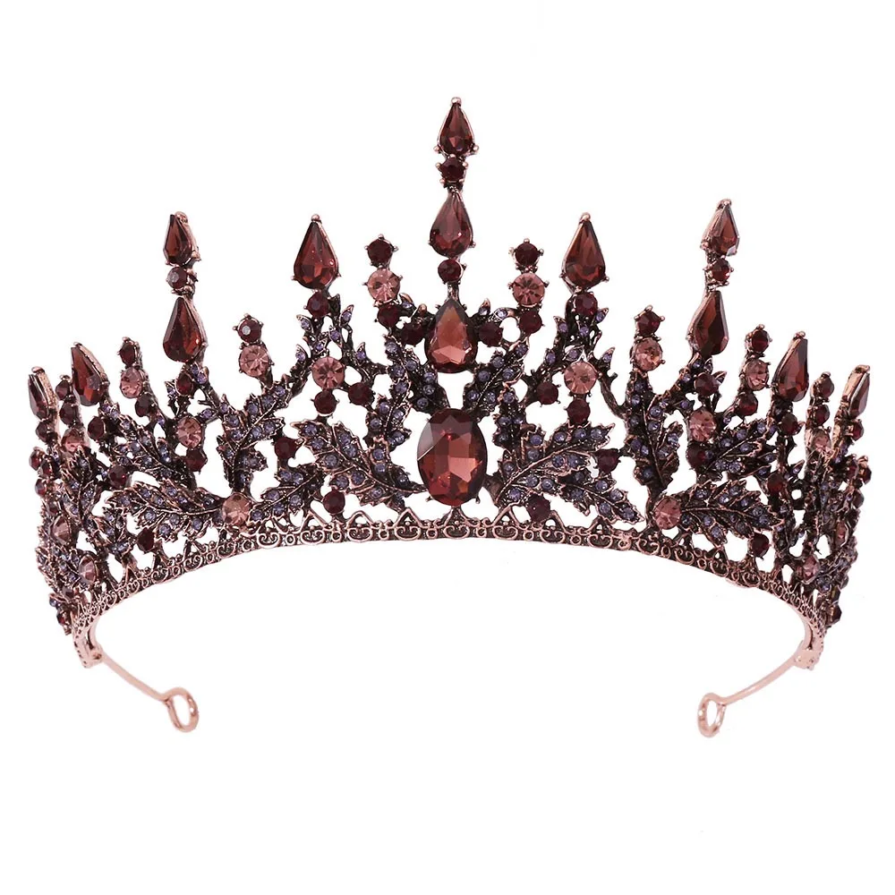 Gothic Crowns For Girls Women Vintage Baroque Queen Tiara For Wedding ...