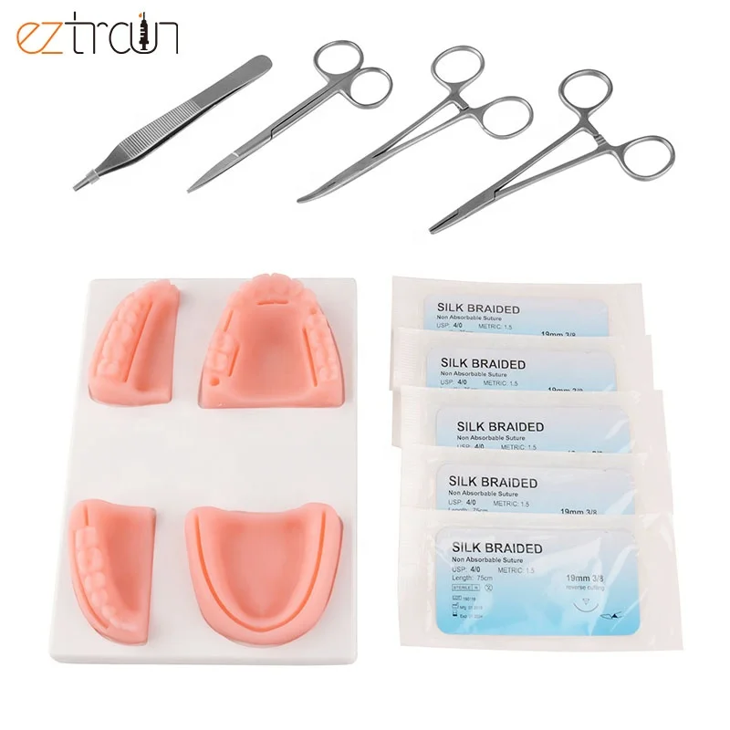 Dental Suture Kit With Dental Suture Pad And Suture Tools For Dentist ...