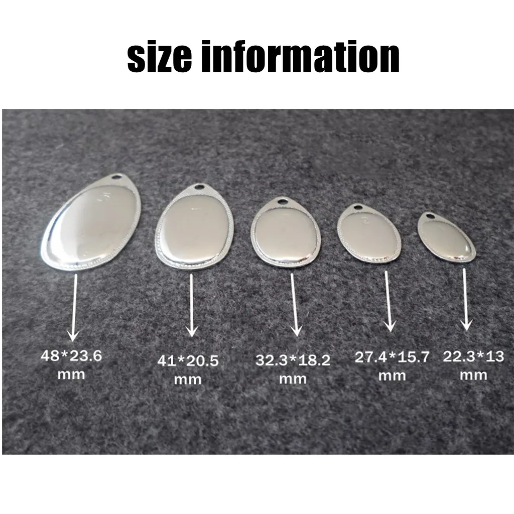 5 Sizes SPINNER BAIT Accessory Lure Making COMBINATION LURE Reflective ...