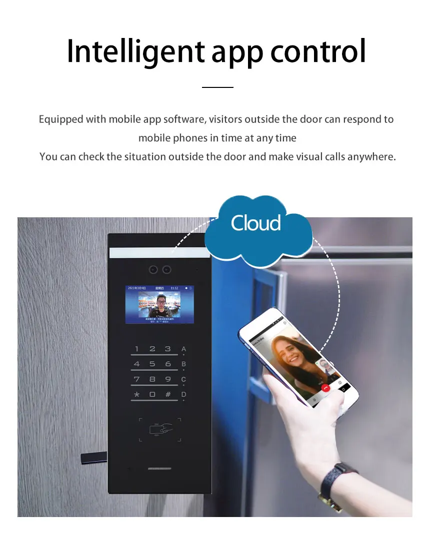 1080p Wired Smart Ring Door Bell Building Video Door Phone Door Entry ...