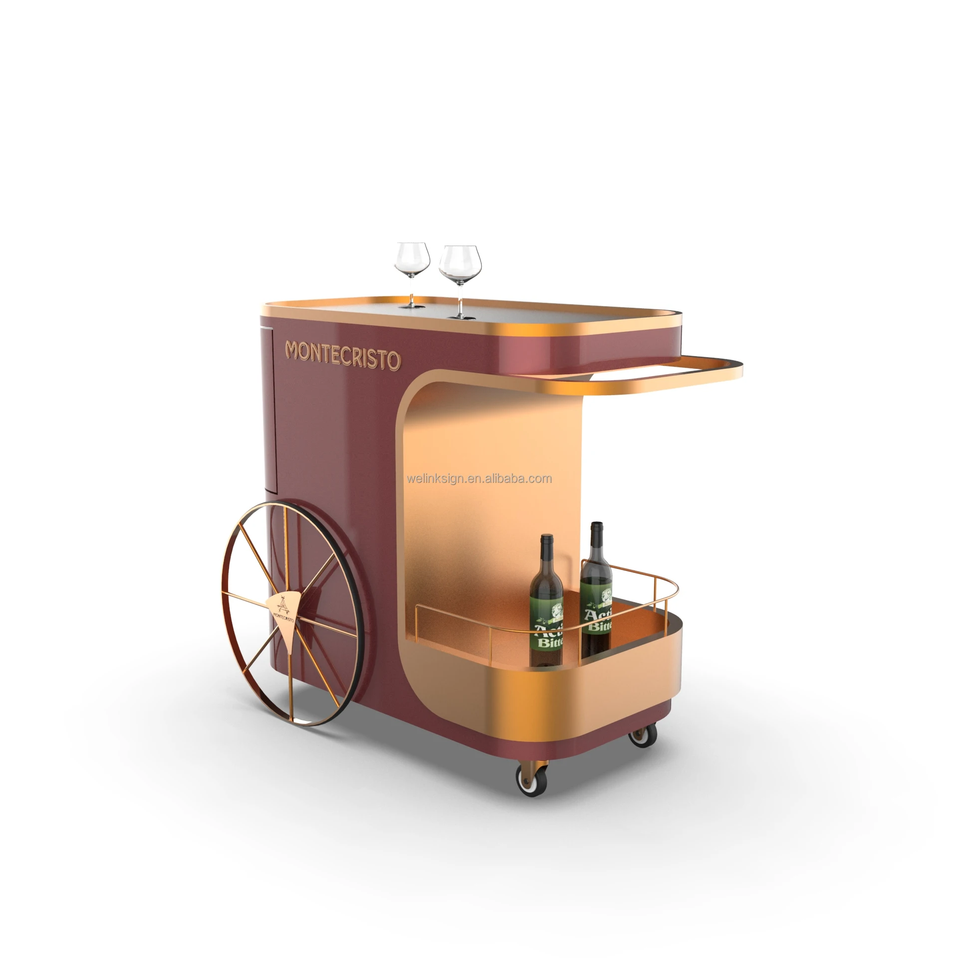 Stainless Steel Luxury bar Pub Cart| Alibaba.com