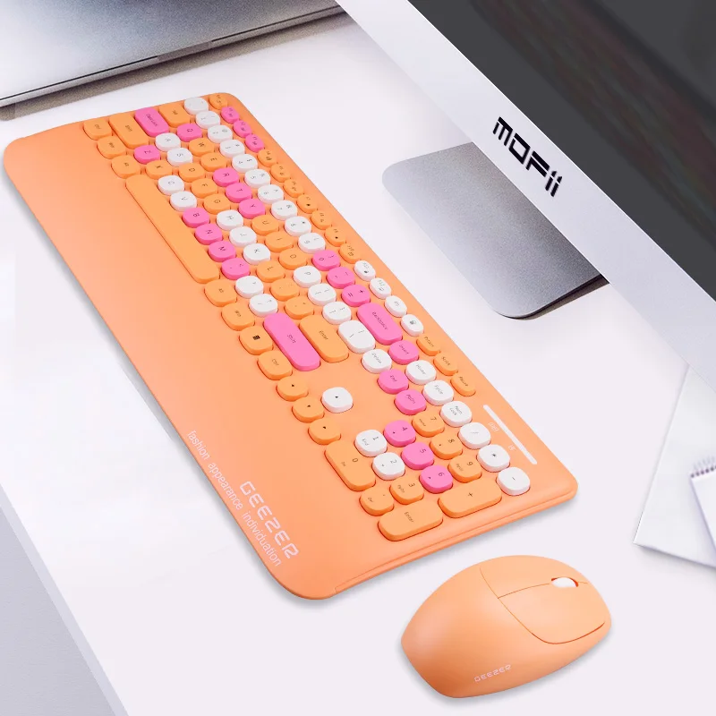 Geezer Standard Retro Keyboard Combo Ergonomic Palm Set With Colorful ...