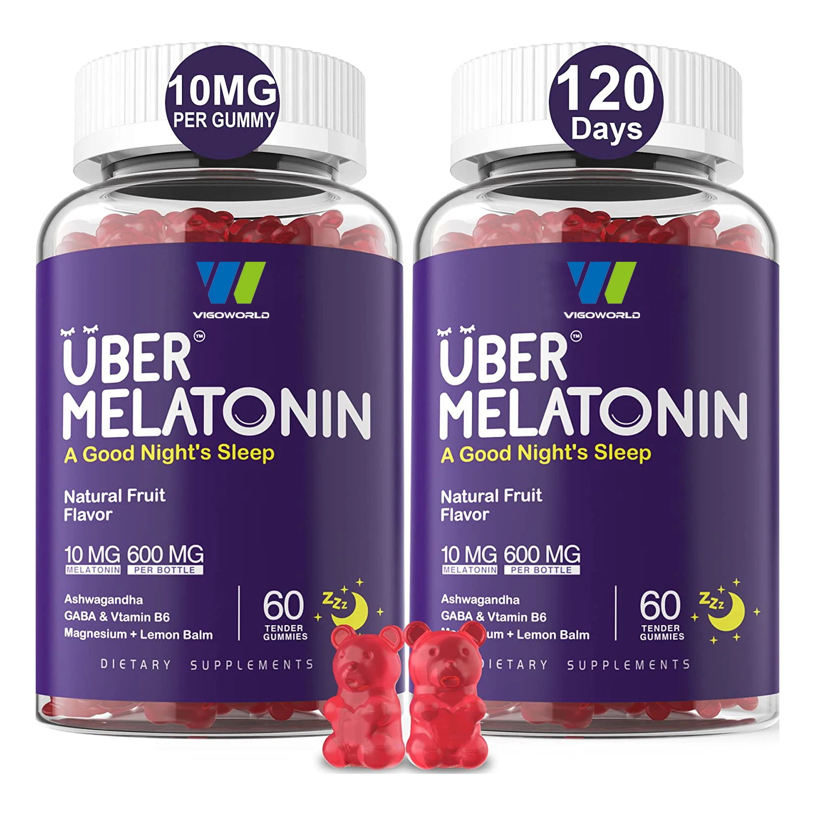 Extra Strength Melatonin Gummies Adults Ashwagandha Magnesium Gaba ...