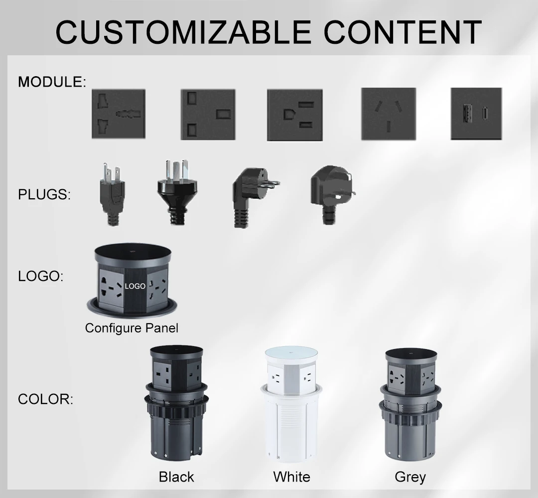 Universal Multi Smart Office Desk Power Kitchen Socket Outlet Pop up ...