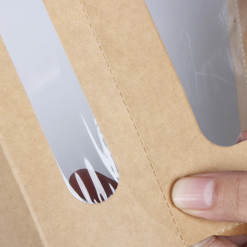 Custom Disposable Kraft Takeaway Clear Window Paper Box Foldable ...