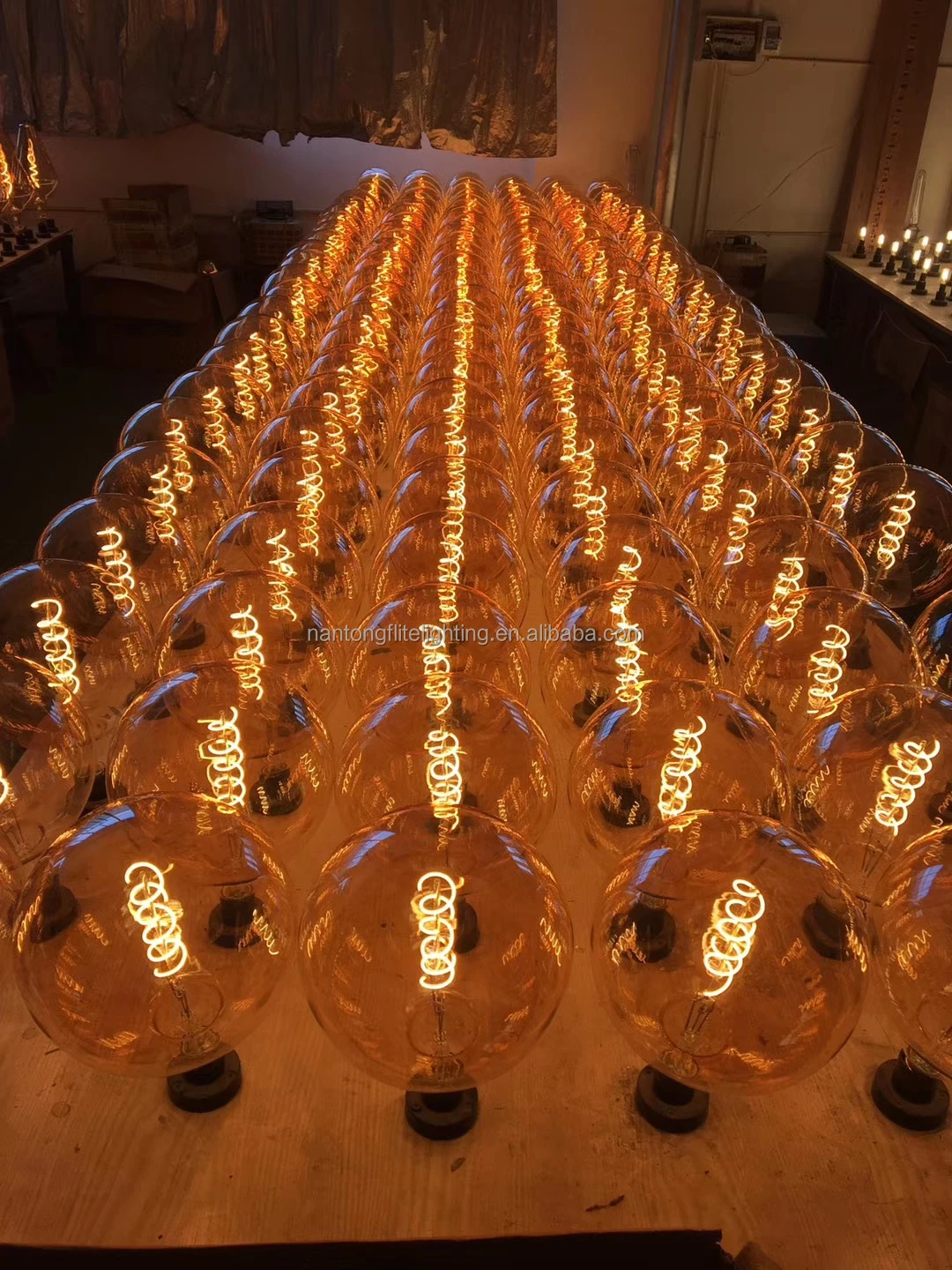 Retro Edison Bulb E27 220v 4w Golden Spiral Filament G125 Led Energy ...