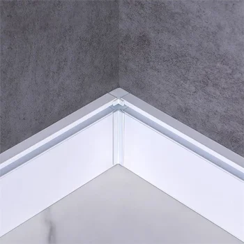 Powder Coated Ceramic Wall Skirting White Color Floor Aluminium 300mm ...