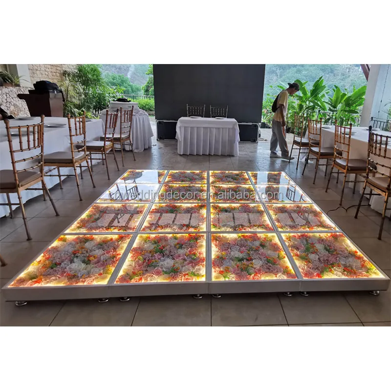 Glass Floor Wedding - Elegant Tempered Glass Stage Platform