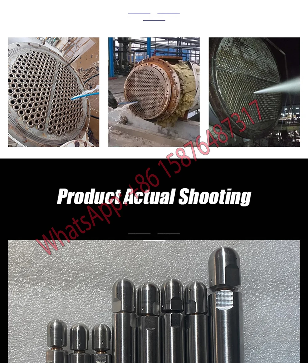 22000psi 1500bar High Pressure Condenser Pipe Cleaning Spinning Nozzle ...