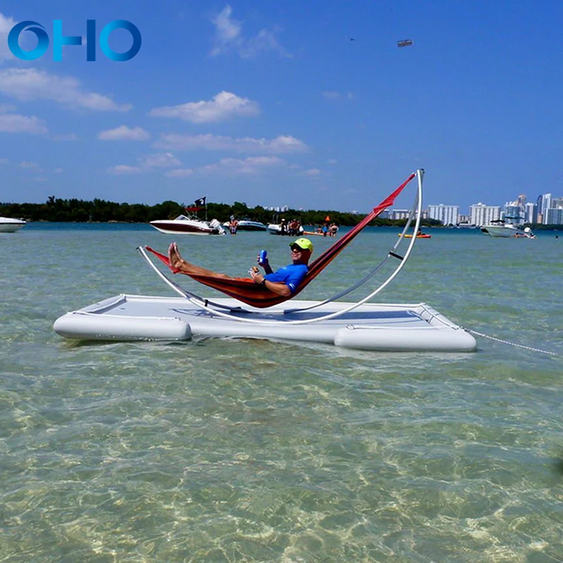 Oho Newly 3 4 5 People Inflatable Dwf Floating Dock Platform For Water ...