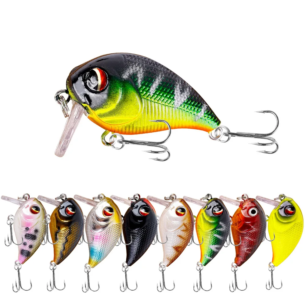 4.5cm 7.4g floating shallow square bill crankbait topwater hard lure ...