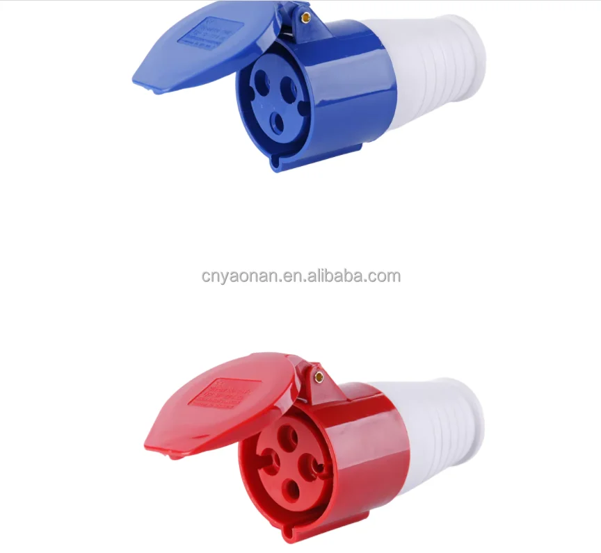 32 Amp Electrical Waterproof Industrial Plug and Socket AC Power Socket ...