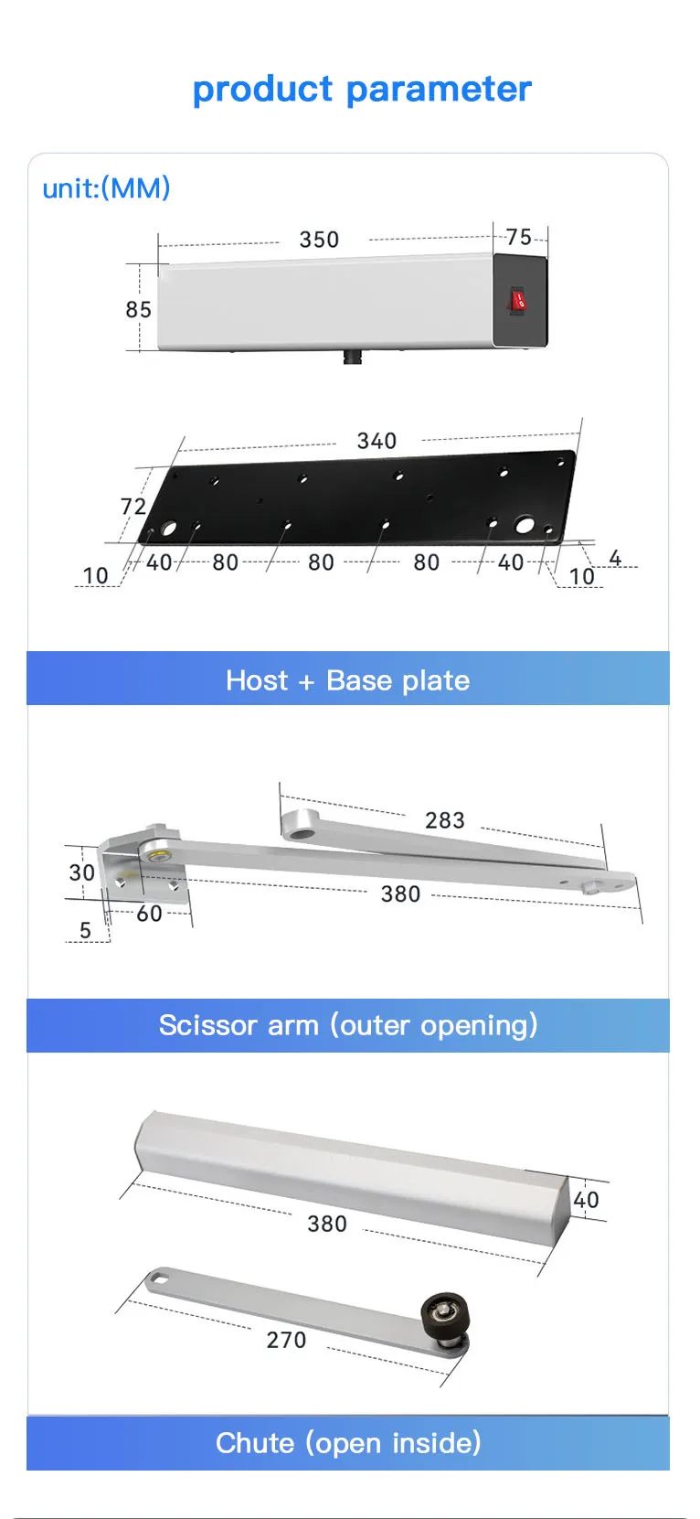Cd-60 Intelligent Automatic Door Closer Remote Control Induction ...