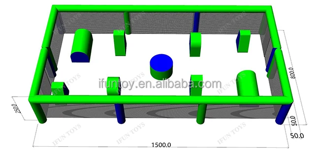 Air Sealed Inflatable Paintball Arena Inflatable Paintball Netting ...