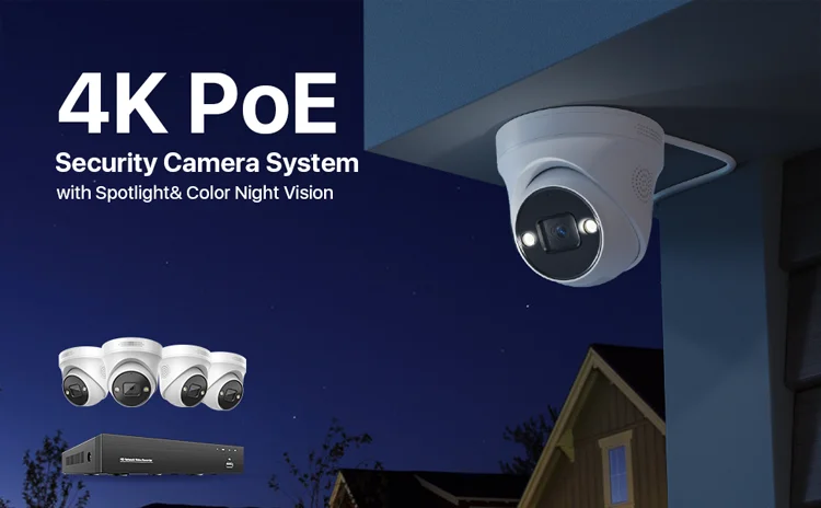 16 CH PoE 4K AI Monitoring Sets 8MP NVR Outdoor IP Camera Systems 16 ...