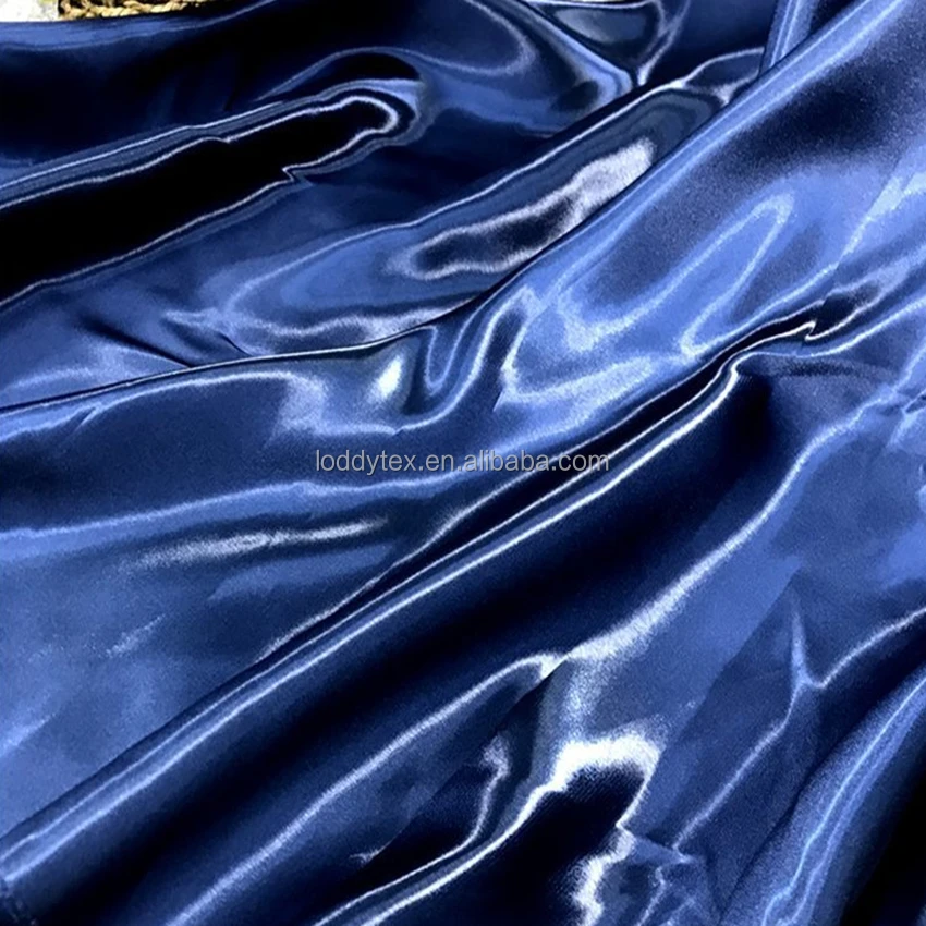 Luxury Shiny Metallic Liquid Satin Fabric for Fashion Dress