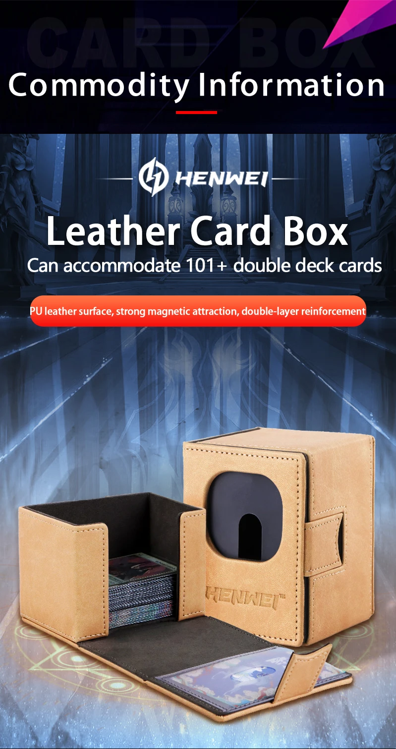 High-end Custom Card Deck Box Yugioh Mtg Trading Card Pu Leather Deck ...