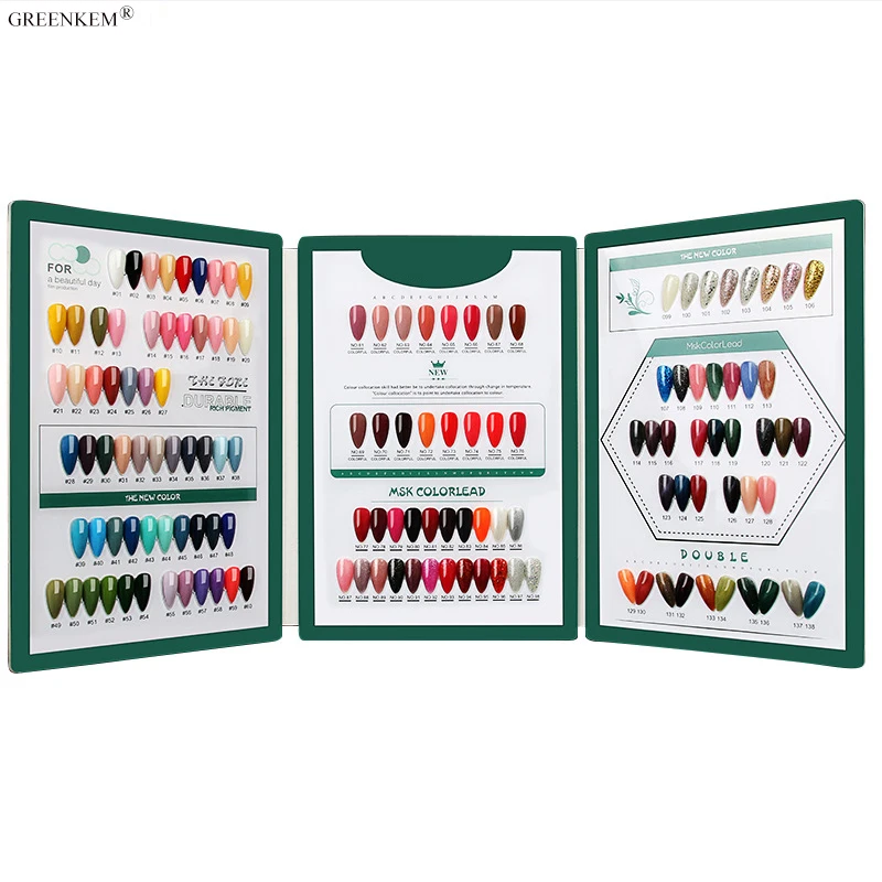 138/160 Color Portable Nail Color Card Gel Polish Display Book Nail ...