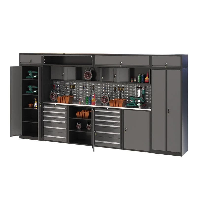 Garage Workstation Modular Workbench Tool Cabinet Workshop Cabinet ...