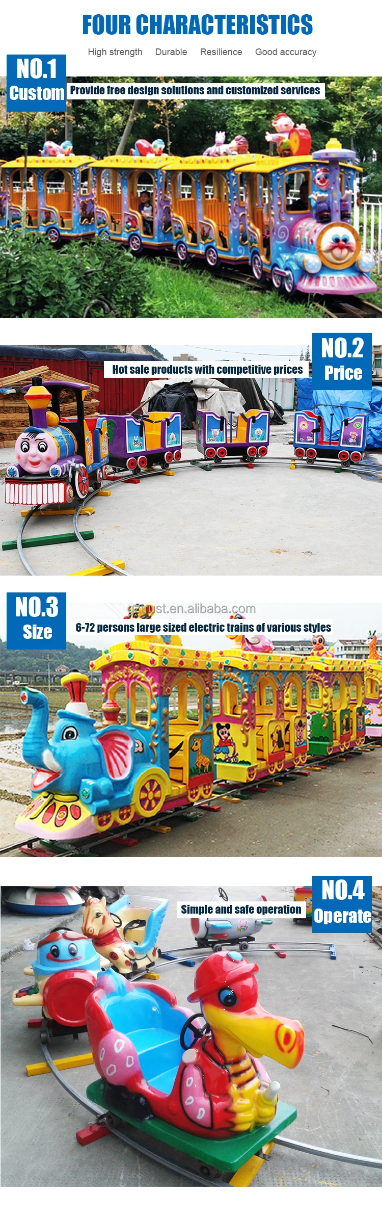 Electric Playground Outdoor Coin Operated Spanish Train Electric Adult ...