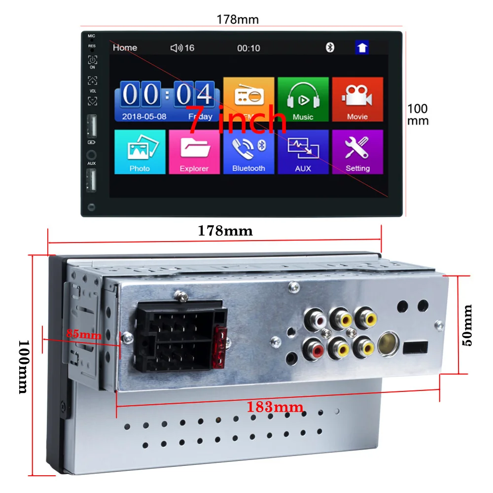 Universal MP5 Car Stereo Carplay MP5 Car Radio Mirror Link BT USB ...