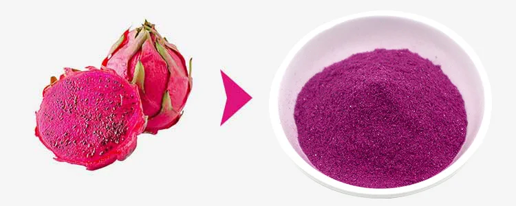 Natural Red Dragon Fruit Extract Pink Pitaya Powder Freeze Dried - Buy ...