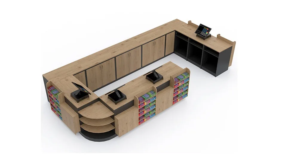 Shop Cash Register Convenience Store Counter Checkout Table - Buy ...