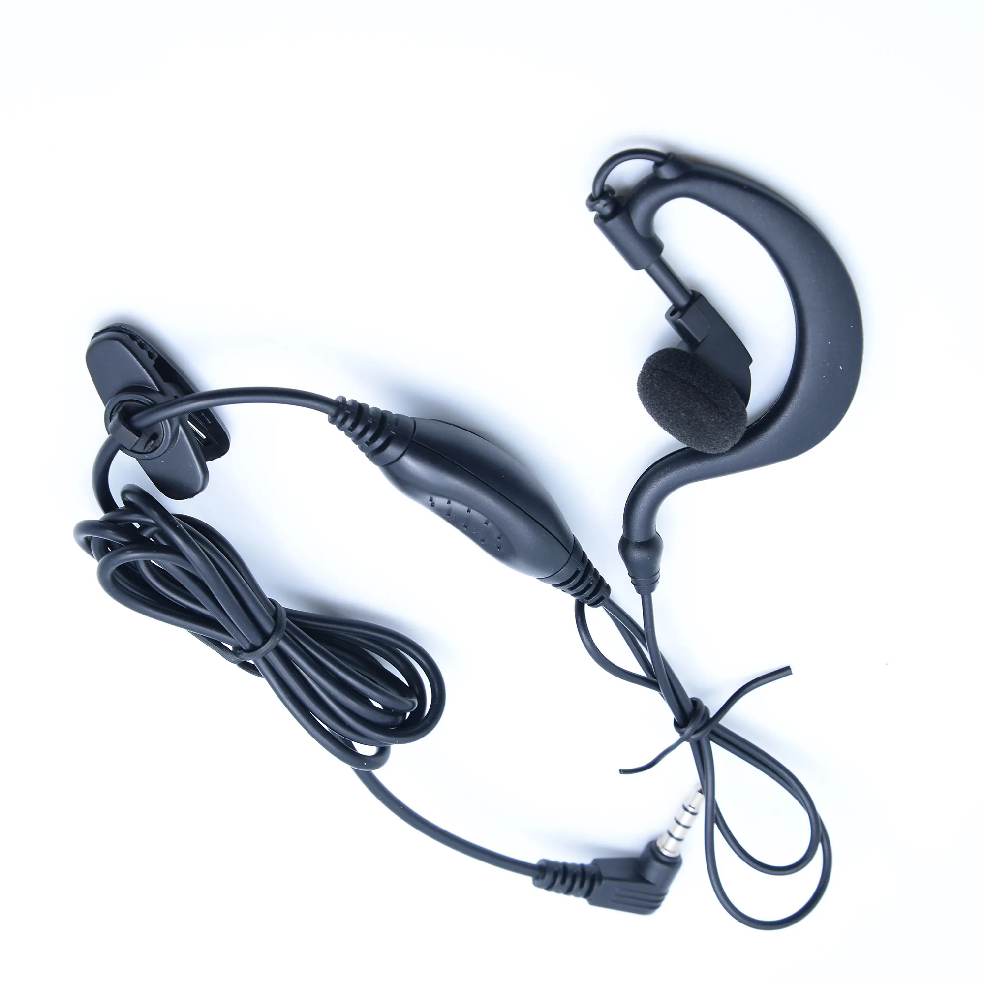 listen only ear hook type two way radio earphone with radio connector ...