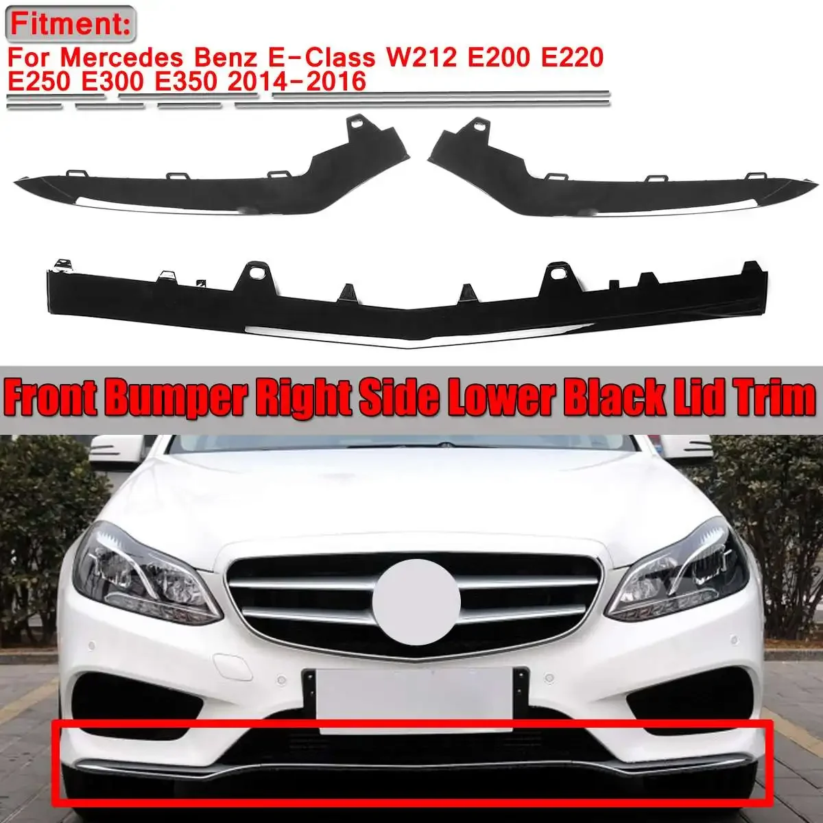 RMAUTO Front Bumper Lip for Mercedes Benz E-Class W212