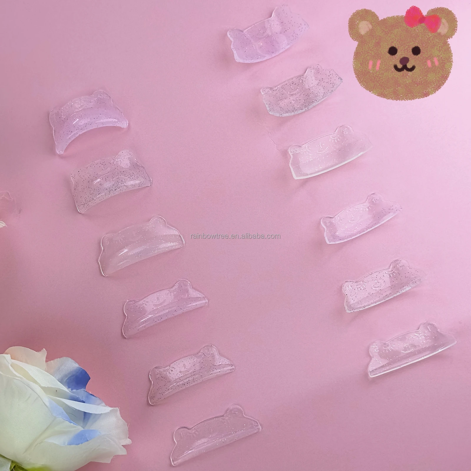 Korean Lash Lift Shield Self Sticky Eyelash Lifting Pads Silicone Lami Roller Bear Shields Cv ...