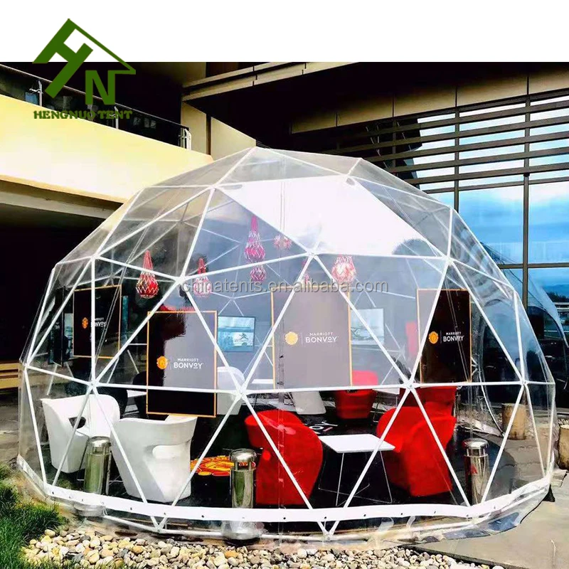 8m Transparent PVC Igloo Geodesic Dome Tent by Hengnuo