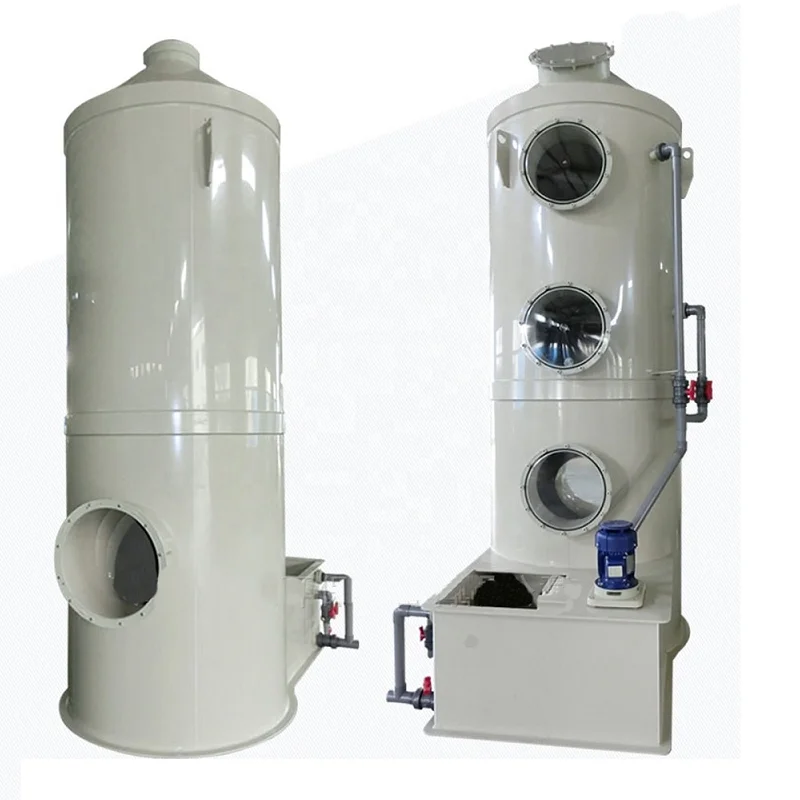 Exhaust Gas Treatment System Wet Scrubber Spray Tower Industrial Wet ...
