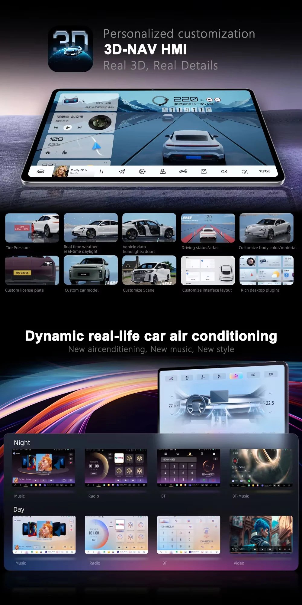 Universal 8+256GB Android 13 Car Multimedia Touchscreen Radio ODM