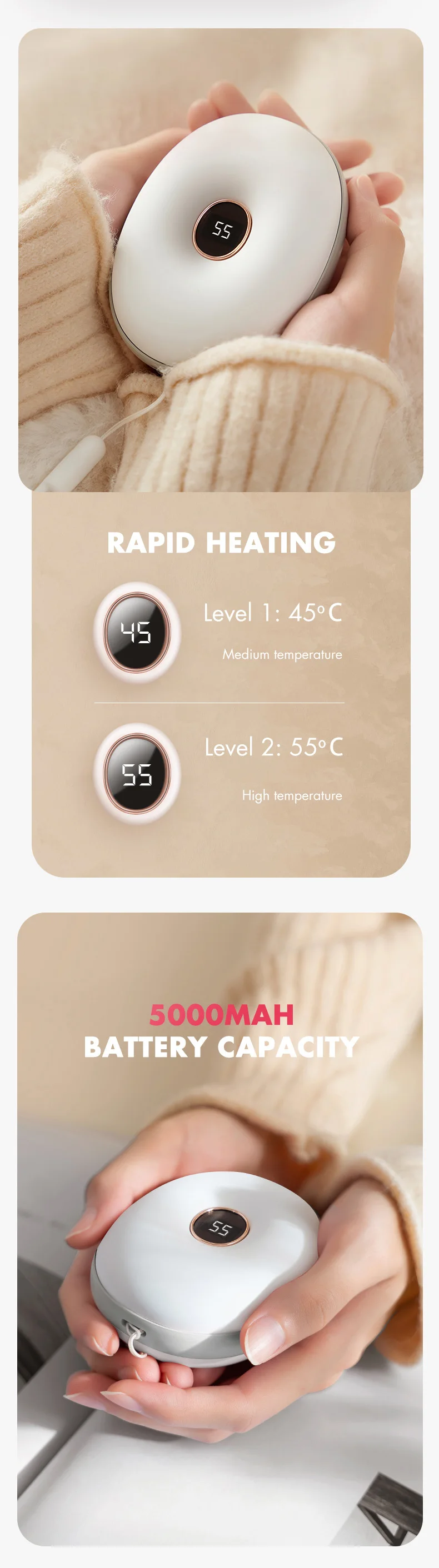 IMYCOO Winter Hand Warmers - Portable USB Heating Solutions