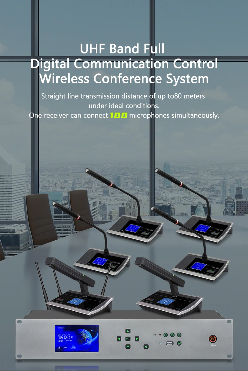 Wireless Meeting Room System With Camera Tracking Function Desk Digital ...