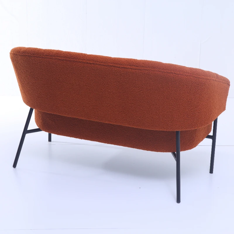 Modern Luxury Red Nordic Velvet Armchair Easy-Seat Classic Wing Sofa ...