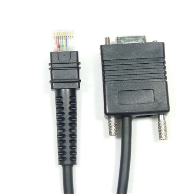 Black 3m Coiled Rj45 to Rs232 Barcode Scanner Cable for Zebra| Alibaba.com