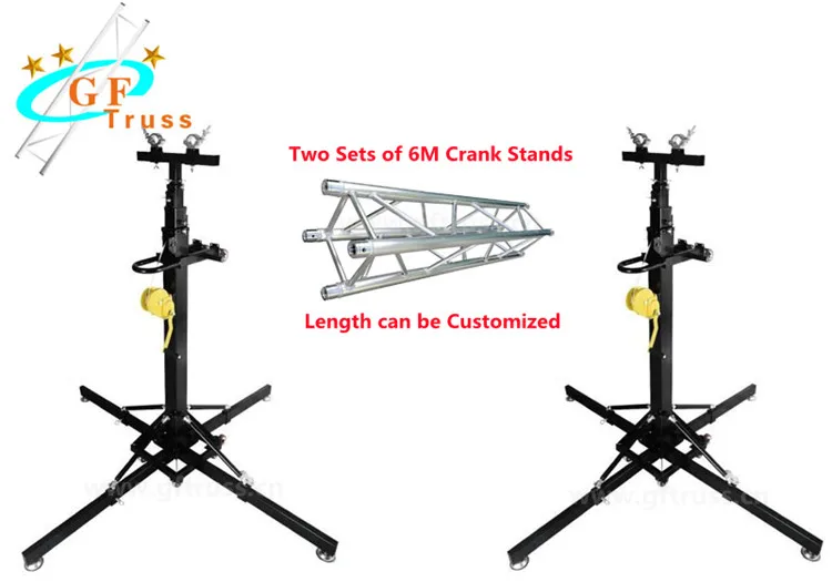 2-6m Heavy Duty 250 Kg Lifting Tower / Crank Stand For Event Lighting ...