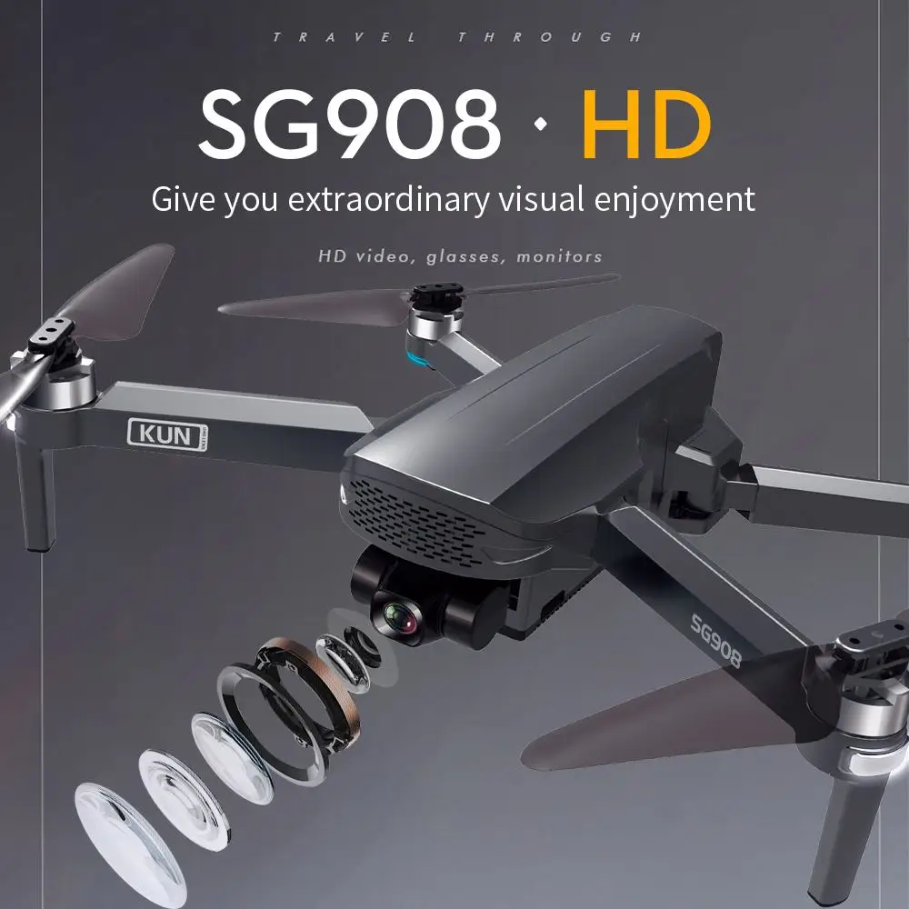 NEW SG908 MAX RC Drone 3KM Obstacle Avoidance 5G 4K HD Camera 3-Axis ...